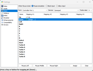Default Controls & Controller Setup - BSNES